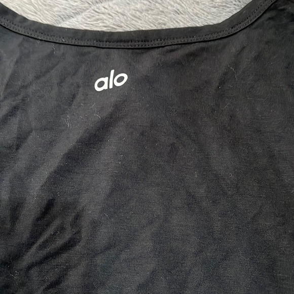 ALO Yoga | Tops | Alo Black Tank Top Twisted Front | Poshmark